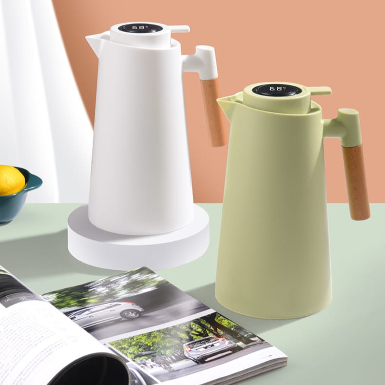 Jual Termos/Teko Temperature Digital 1 Liter Teko Air Panas Gagang Kayu ...