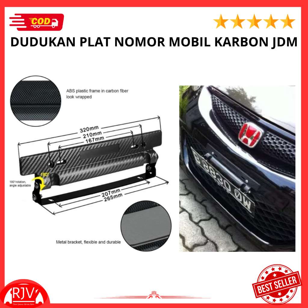 Jual Dudukan Plat Mobil Universal & Tatakan Plat Nomor logo TRD Carbon ...