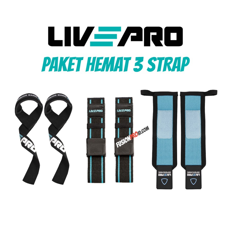 Jual Occlusion Lifting Strap Power Grip Wrist Support Band Wrap Gym Livepro | Shopee Indonesia