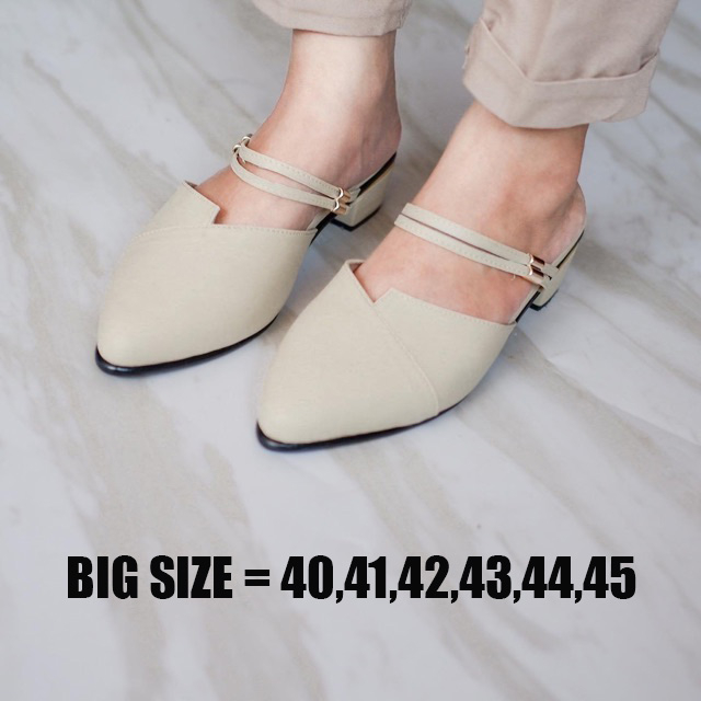 Jual Sepatu Mules Wanita BIG SIZE 40--41-42-43-44-45 Sepatu Sandal ...