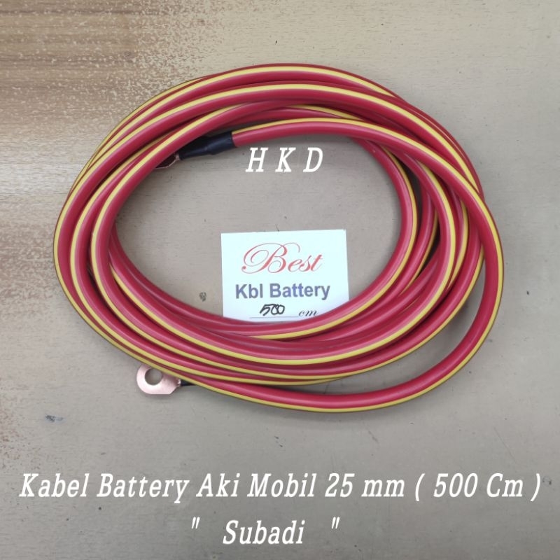 Jual KABEL AKI ACCU MOBIL 12V/24V 25MM PANJANG 500CM " SUBADI " | Shopee Indonesia