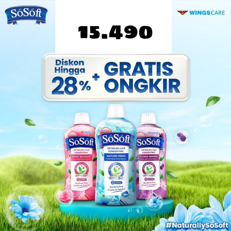 Jual SO SOFT DETERJEN CAIR KONSENTRAT SABUN CUCI PAKAIAN BOTOL 700 ML | Shopee Indonesia