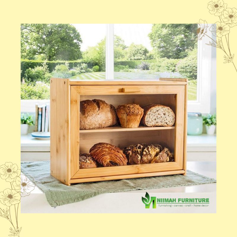 Jual Kotak Penyimpanan Roti Kayu Jati Belanda wooden bread box for ...