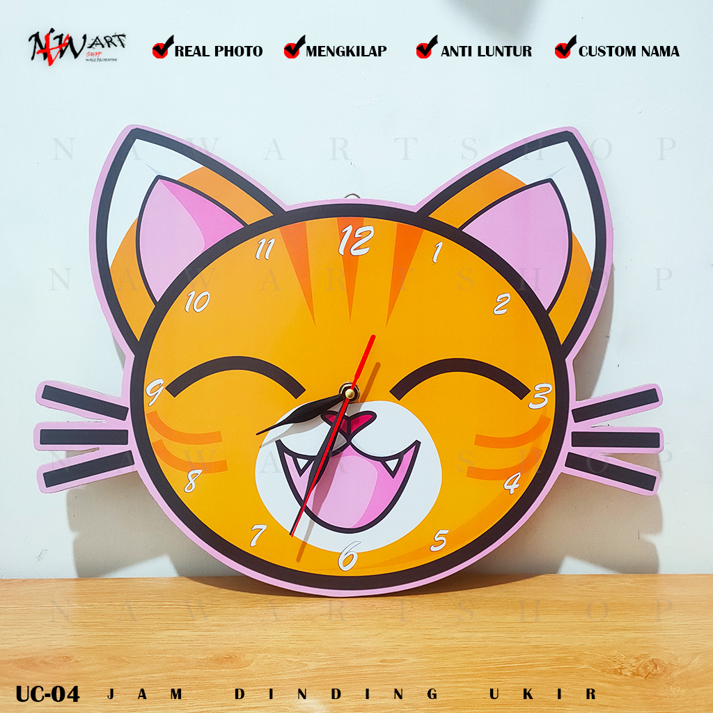 Jual Jam Dinding Kucing Lucu Hiasan Dinding Kamar Dekorasi Aesthetic ...
