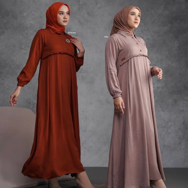 Jual MD101| VENNARA MIDI / LUNARA MIDI by Nadheera Luxury [ NEW - ND Plain Series ] Midi ...