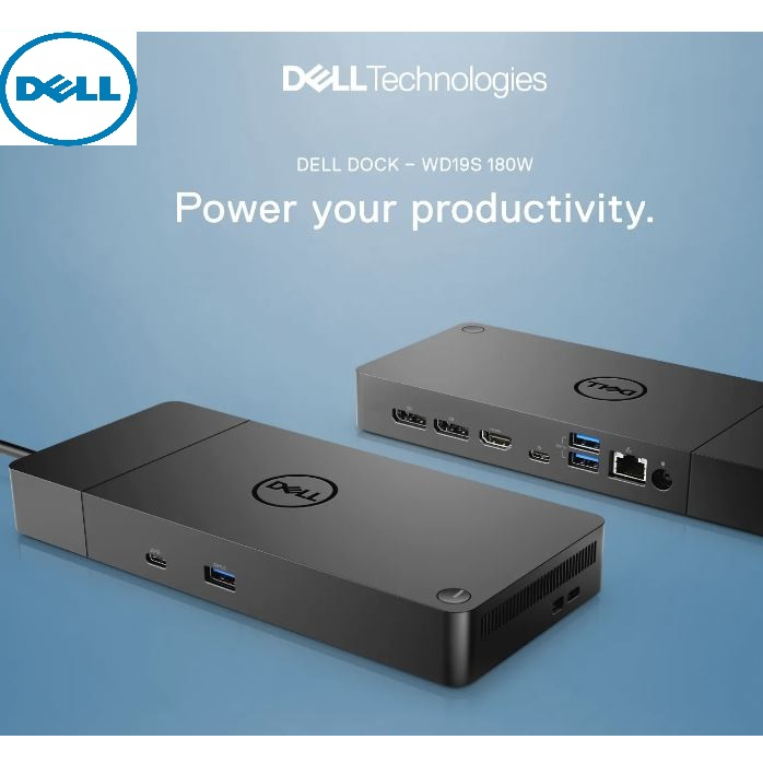 Jual Docking Station DELL WD19S - Adaptor 180 W USB C Thunderbolt ...