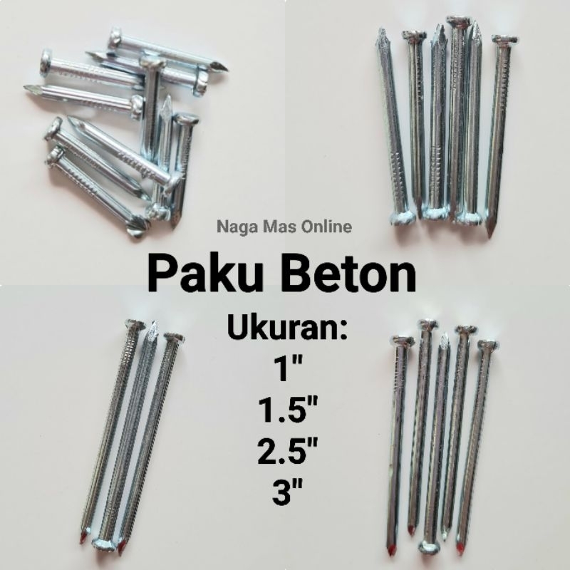 Jual PAKU BETON 1" 1.5" 2.5" 3" / IRON NAILS / PAKU TEMBOK 1 INCI ...