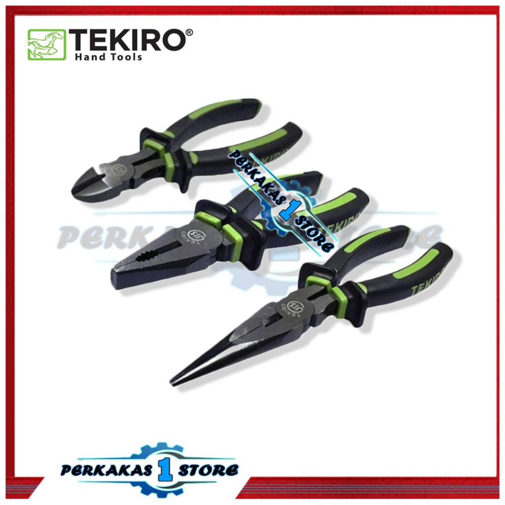 Jual TEKIRO Tang Set 3 pcs Tang Kombinasi 7" Tang Potong 6" Tang Lancip 6" Pliers Set ...
