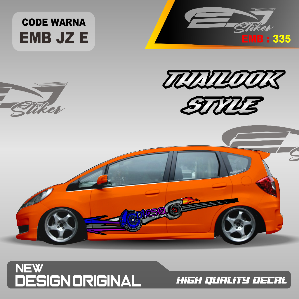 Jual STIKER MOBIL VARIASI UPDATE DESAIN TERKINI TURBO DISEL-STIKER ...