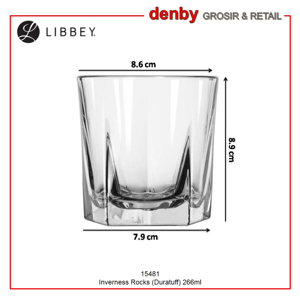 Jual Libbey 15481 Gelas Glass Inverness Rocks 266 ml | Shopee Indonesia