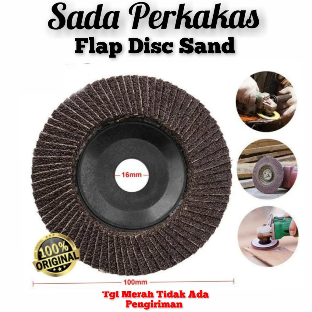 Jual Mata Gerinda Amplas Susun 4 " Inch Flap Disc Sand Gurinda Ampelas ...
