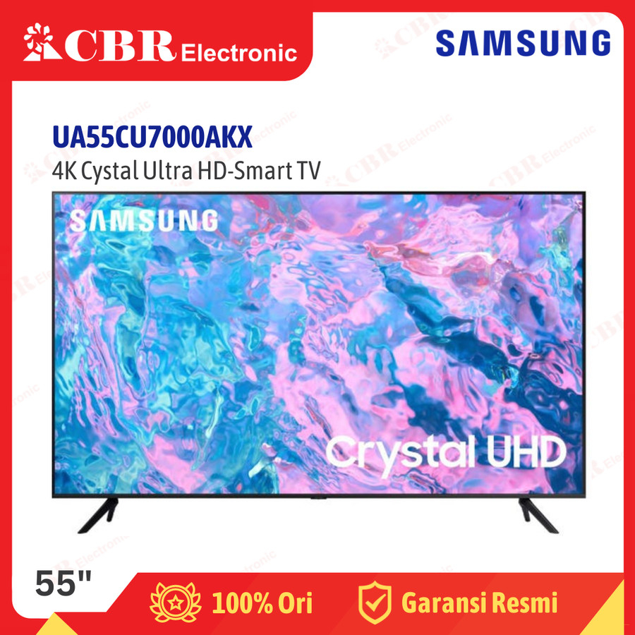 Jual TV Samsung 55 Inch LED 55CU7000KX (4K Crystal UHD-Smart TV) | Shopee Indonesia