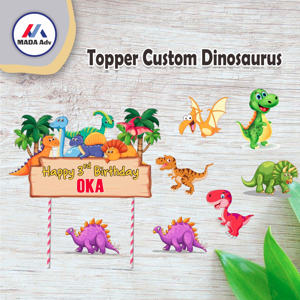 Jual Topper Kue Dinosaurus Topper Kue Murah/ Topper Kue Nama & Foto ...