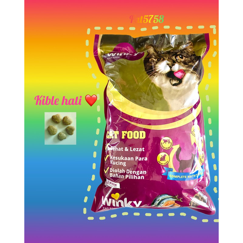 Jual Wingky cat food kible hati kemasan 1 kg | Shopee Indonesia