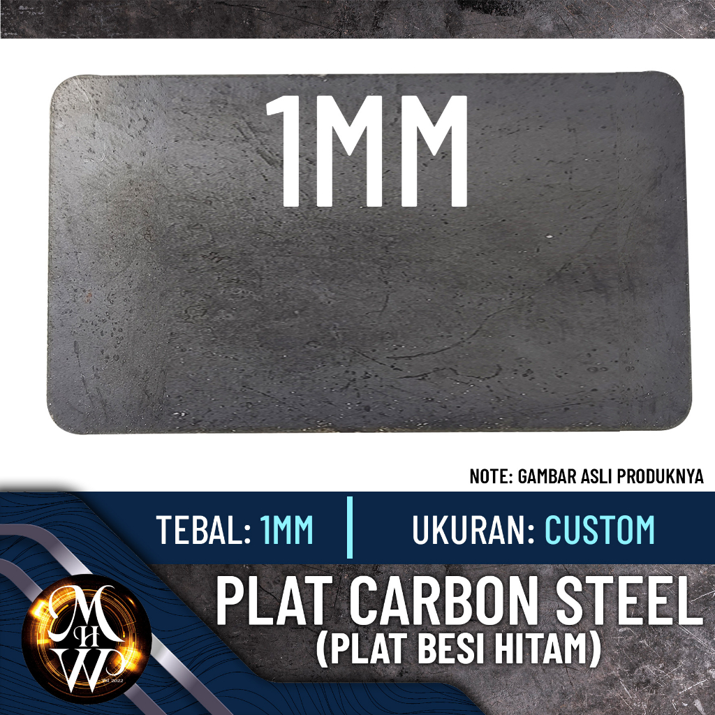 Jual Plat Besi / Carbon Steel -- Tebal 1mm -- Custom (Kelipatan 10cm x ...