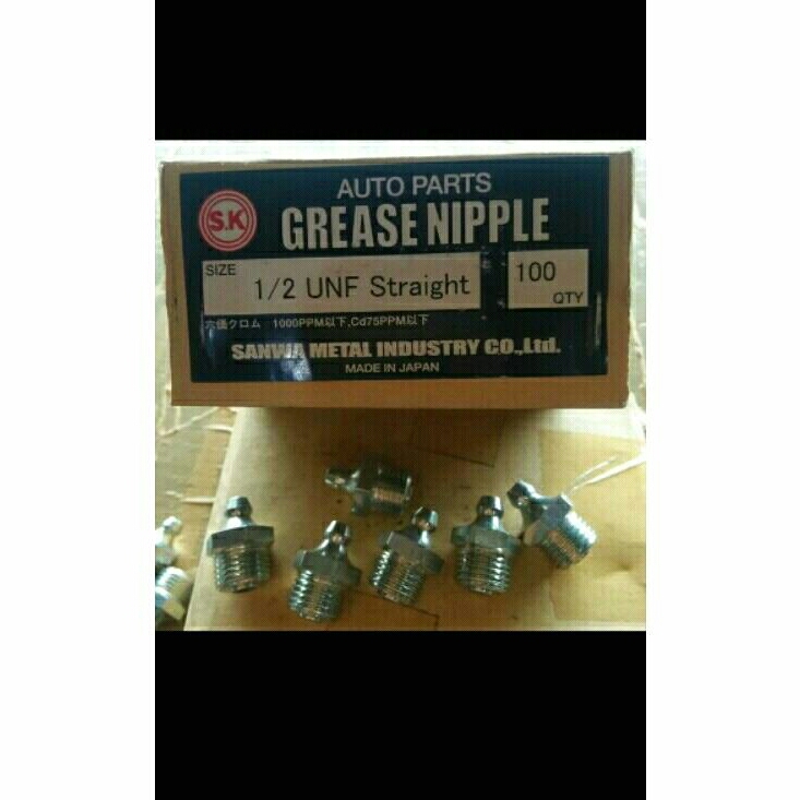 Jual grease nipple / napple grease 1/2 UNF ukuran kunci pas 14 | Shopee ...