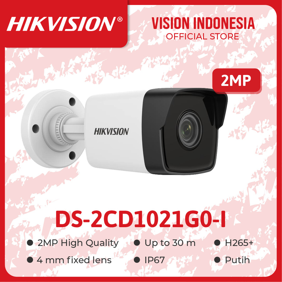 Jual HIKVISION DS-2CD1021G0-I IP CAMERA 2MP FIXED BULLET CAMERA | Shopee Indonesia