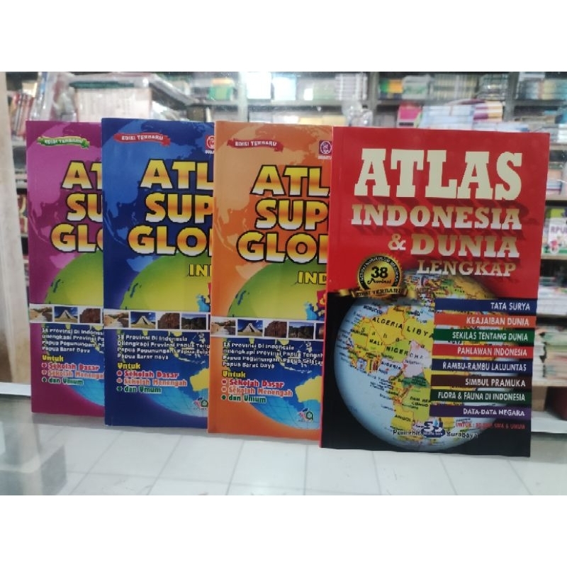 Jual atlas super global terbaru 38 provinsi di Indonesia dengan ...