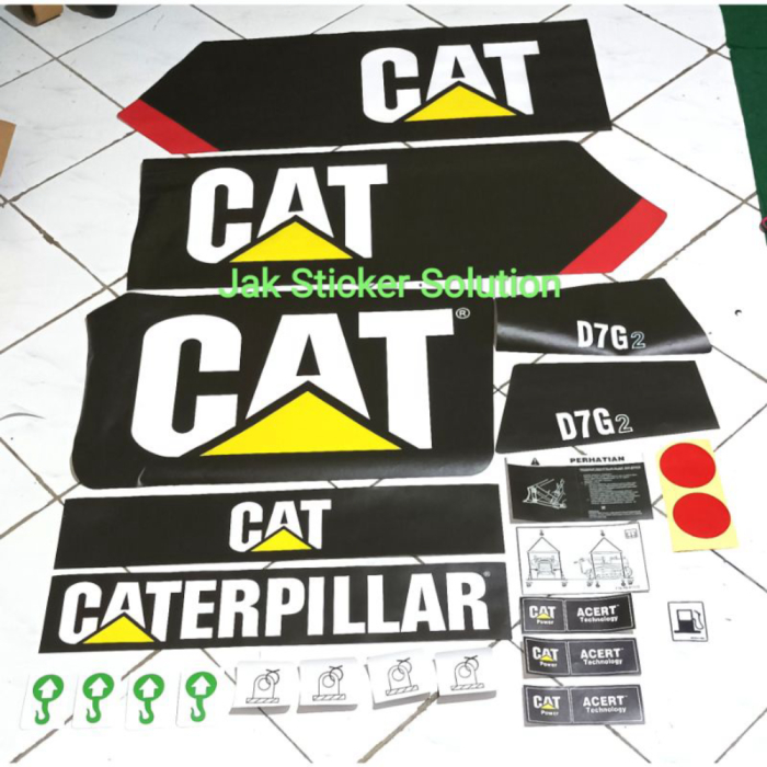 Jual STICKER ALAT BERAT STIKER Dozer CATERPILLAR CAT D7G2 BAHAN ...