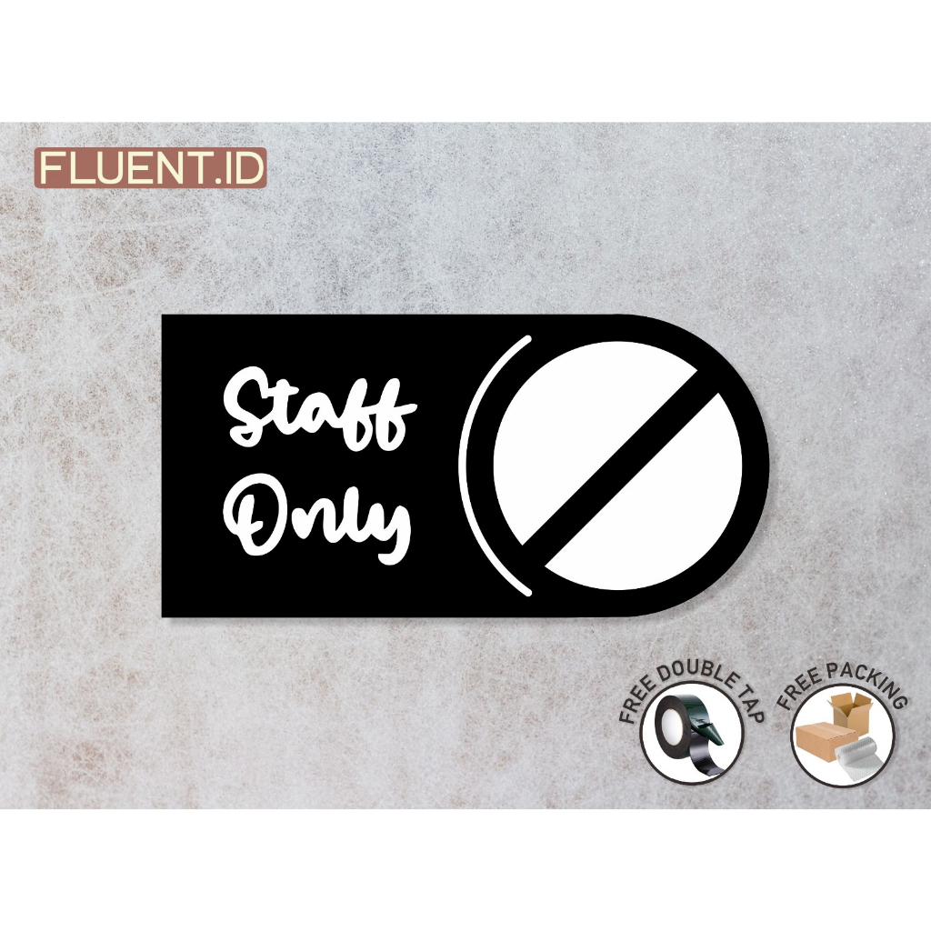 Jual Staff Only Sign | Papan Nama Staff only Akrilik | Shopee Indonesia