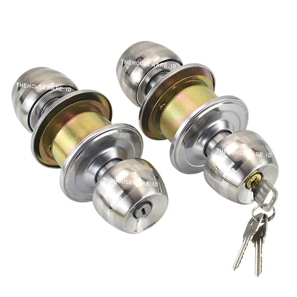 Jual Kunci Pintu Kamar Mandi Bulat Onat / Tarikan Gagang Handle Putar ...