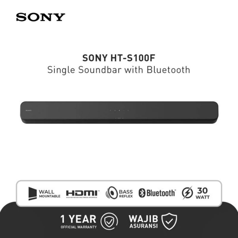 Jual SONY HT-S100F Soundbar Single 2CH Bluetooth HTS100F S100 F ...