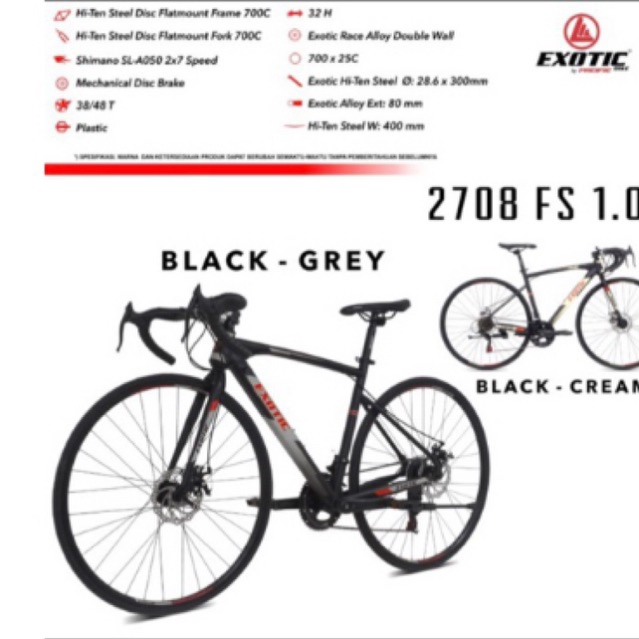 Jual Sepeda Balap Roadbike 700c Exotic FS 1.0 | Shopee Indonesia