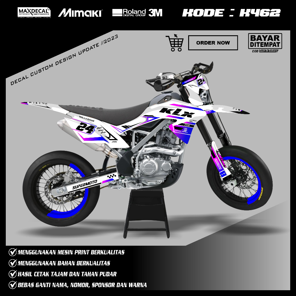 Jual DECAL KLX FULLBODY VARIAN DESAIN KEREN / KEKINIAN K462 | Shopee Indonesia