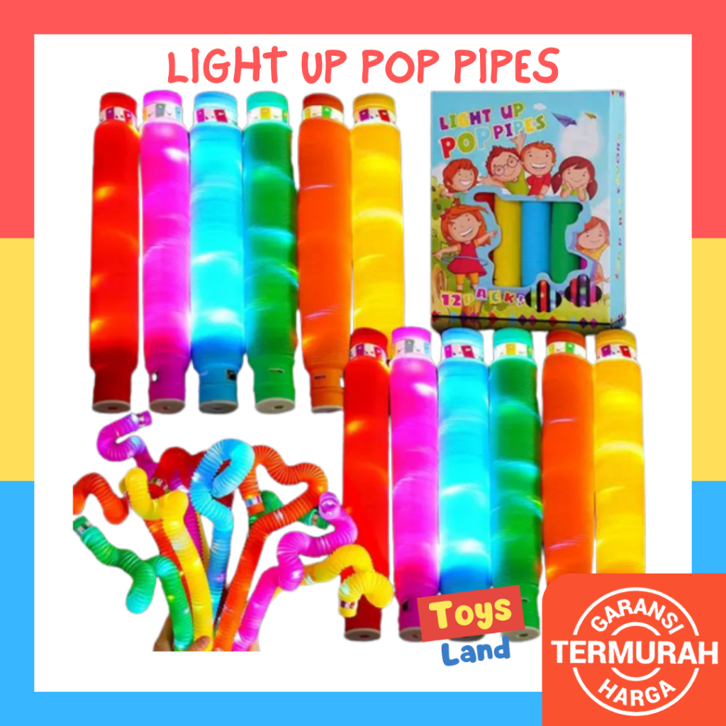 Jual Light Up Pop Pipes Mainan Pop Pipes Mainan Lampu Anak Pop Tubes ...
