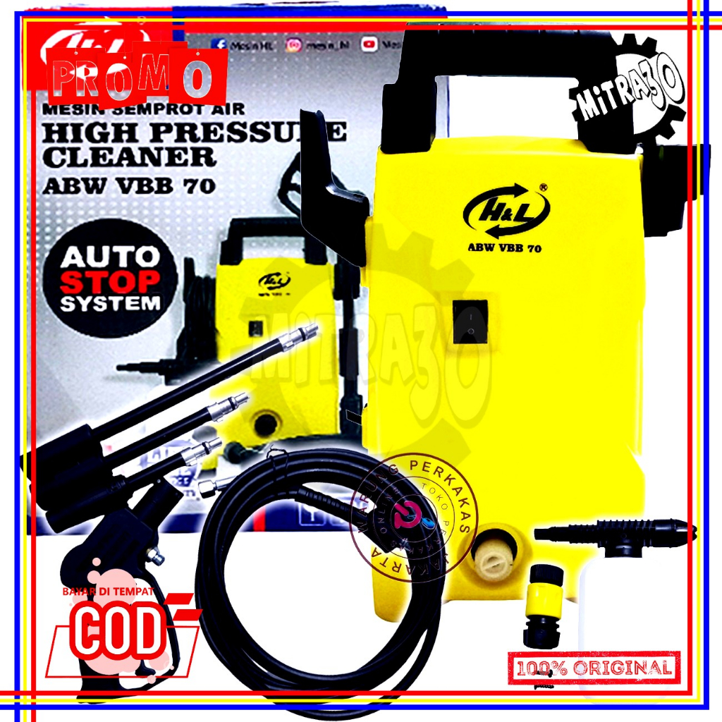 Jual H&L VBB70 Alat Steam Cuci Motor & Mobil Jet Cleaner High Pressure ...