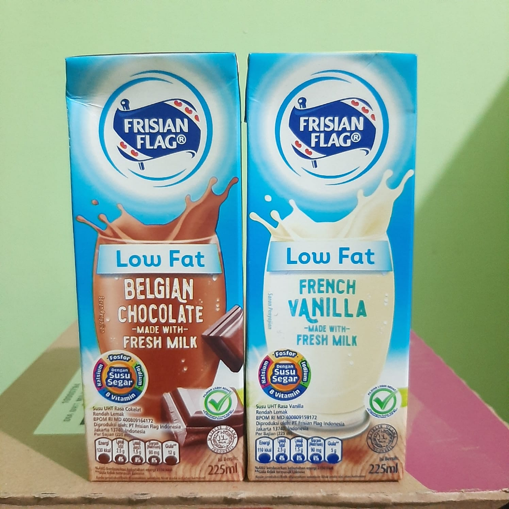 Jual Susu UHT Frisian Flag Low Fat 225 ml [KARTON] [Kurir Reguler/Kargo] | Shopee Indonesia