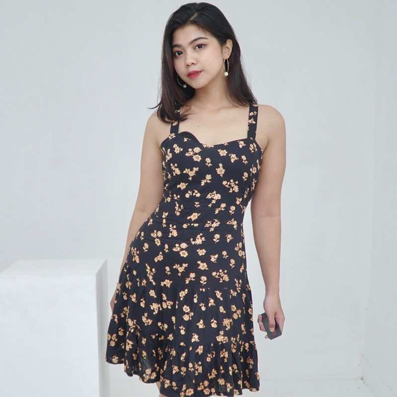 Jual Kiara Mini Dress Tali Ikat Belakang (M-XXXL) | Shopee Indonesia