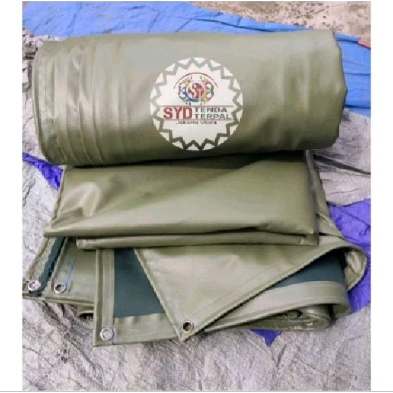 Jual Terpal kain cv tentara jeep ukuran 4×7,5 bahan 2 lapis anti air ...