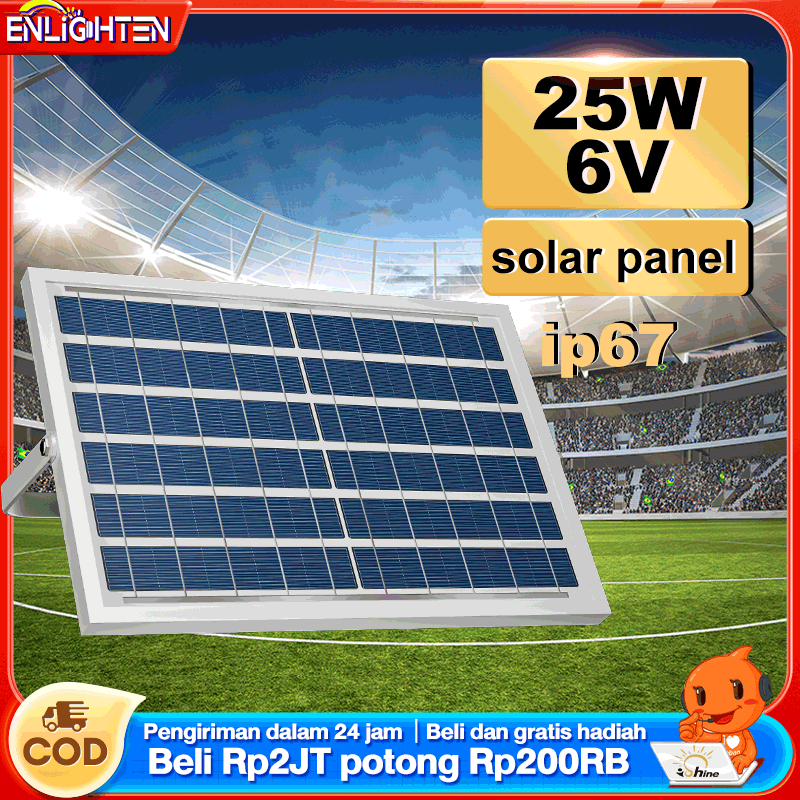 Jual Sh3- Panel Surya 6V/25W Papan Solar Solar Cell Panel Surya Tahan ...