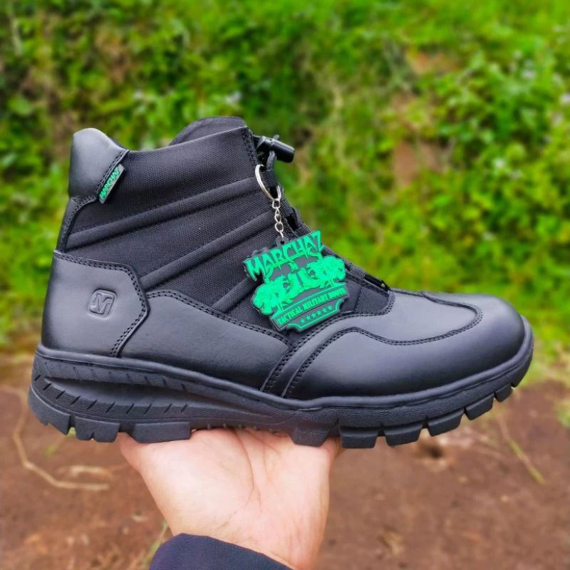 Jual SEPATU PDL NINJA PENDEK SATLANTAS KULIT ASLI MERK MARCHAZ SEPATU ...