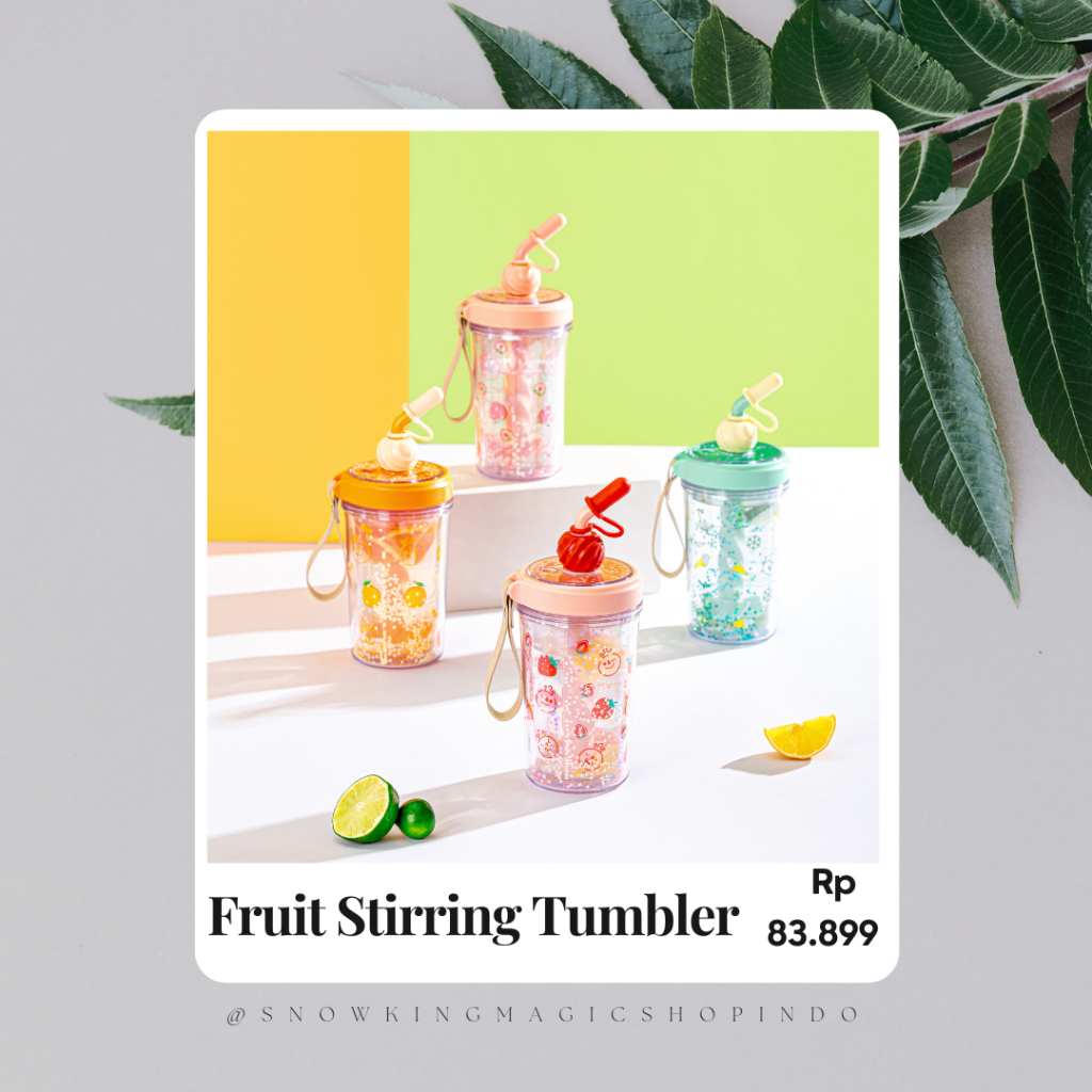 Jual Mixue Botol Tumbler Snow King Minuman Buah Stirring Cup 330ML ...