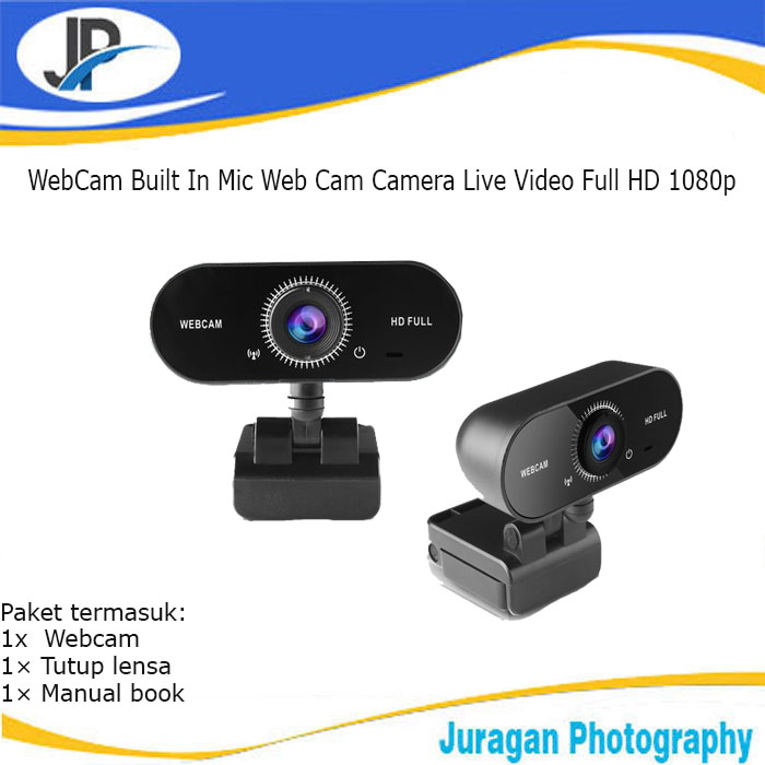 Jual WebCam Built In Mic Web Cam Camera Live Video Full HD 1080p ...