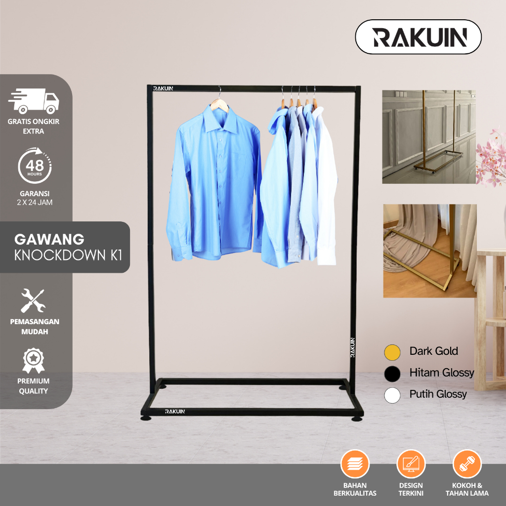 Jual GAWANG K1 - GANTUNGAN BAJU BESI MINIMALIS / GAUN,BAJU,GAMIS ...