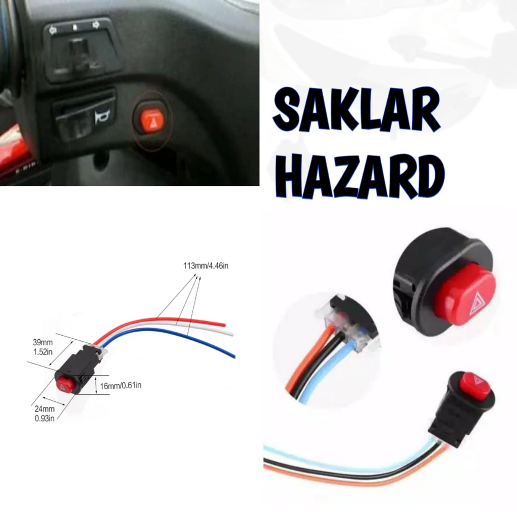 Jual Saklar Switch Tombol Hazard On Off LED Motor Mobil Lampu Sen ...