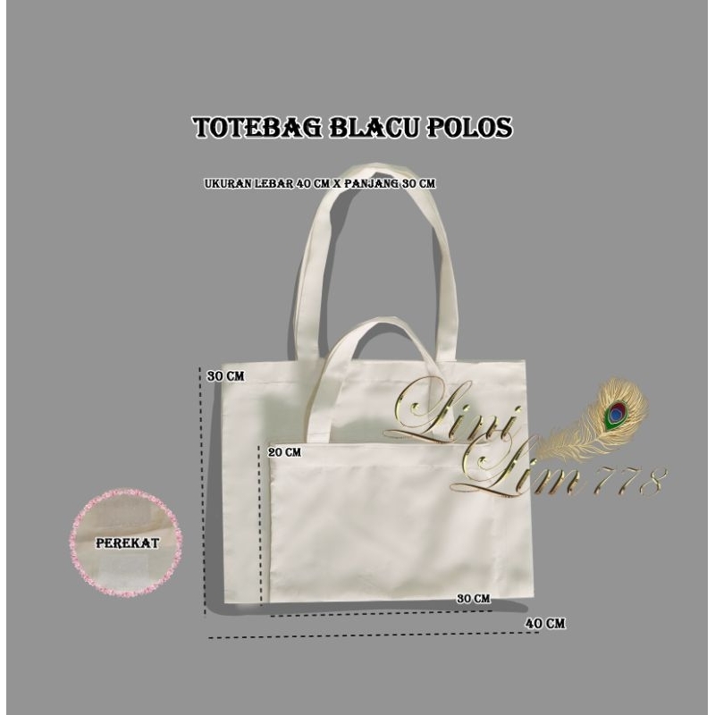 Jual Medan/Totebag Polos bahan kain blacu / Tas Lukis bahan kain blacu ...