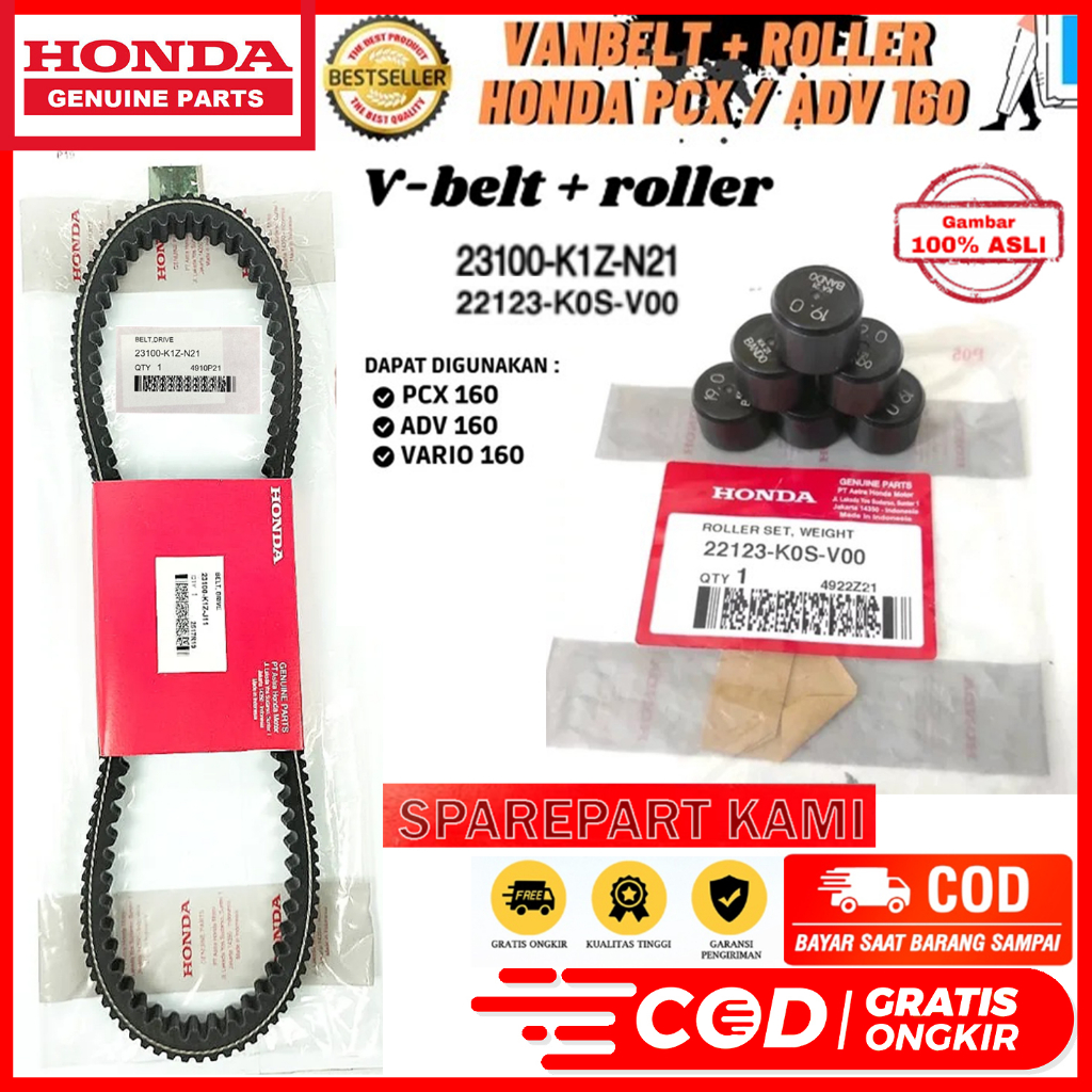 Jual VANBELT VAN BELT VBELT V BELT PLUS ROLLER PCX 160 ADV 160 VARIO 160 K1Z K0S KOS E HEV ...