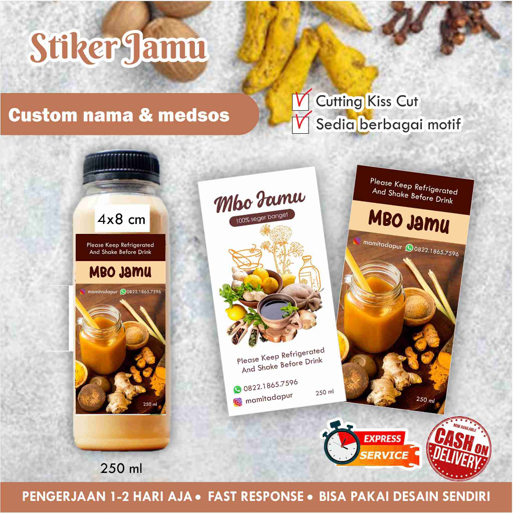 Jual Stiker minuman Jamu cromo / kemasan minuman / kemasan botol ...