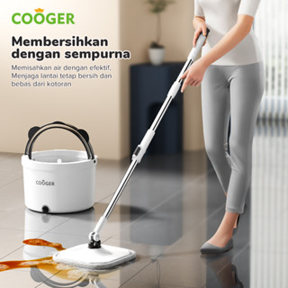 Jual COOGER Alat Pel Single Spin Mop Panda Bucket Spin Mop Alat Pel ...