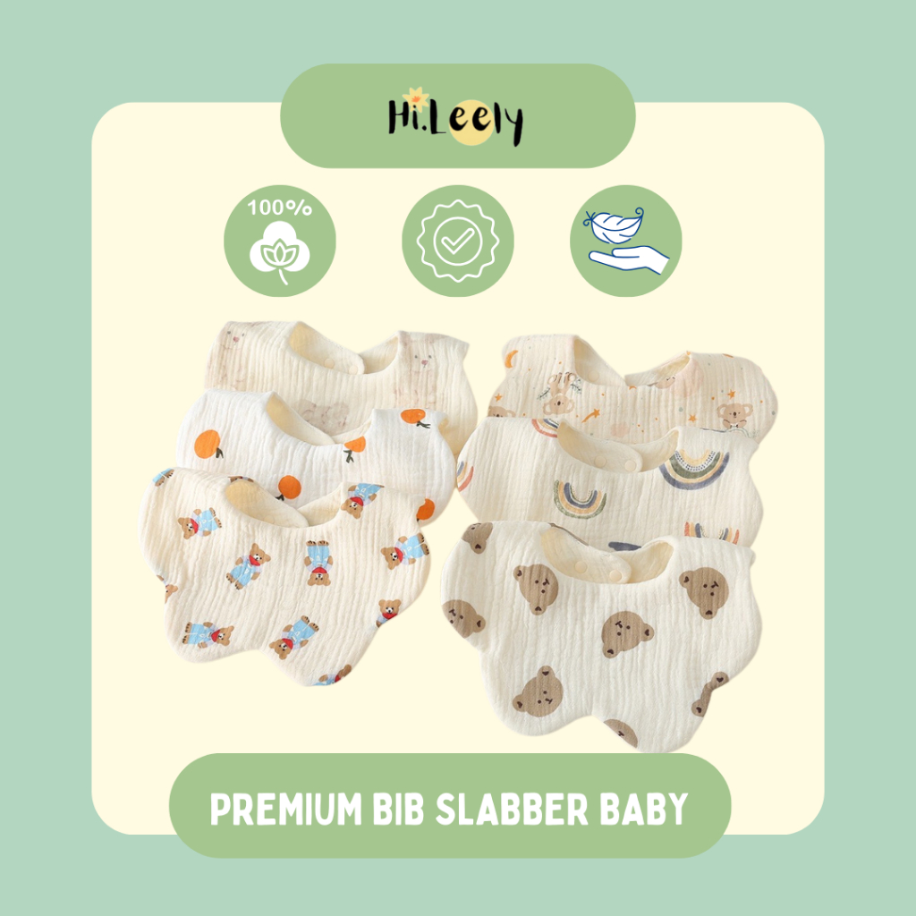 Jual PREMIUM BIB SLABBER BAYI CELEMEK TATAKAN LIUR ANAK 100% KATUN ...