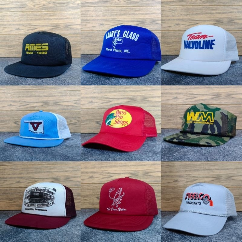 Jual topi trucker vintage / topi trucker/ topi jaring/ topi vintage ...