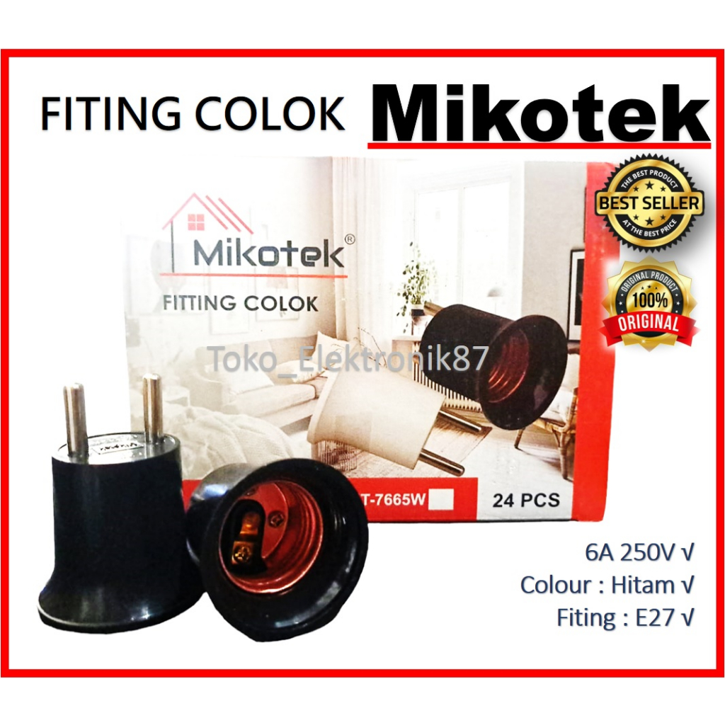 Jual Fiting Colok Mikotek E27 | Shopee Indonesia