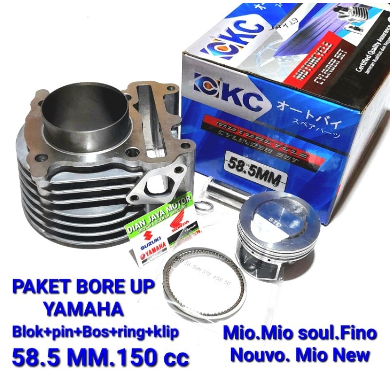 Jual Blok Seher Boring Racing 5TL Bore up Mio 58,5mm Yamaha Mio Sporty Soul Fino Nouvo Liner ...