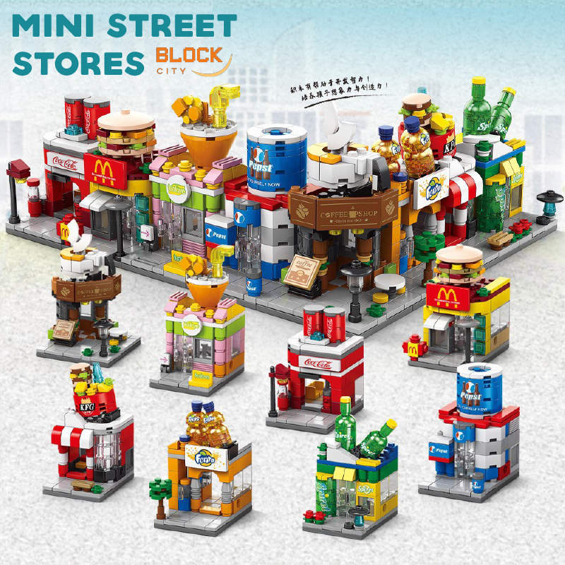 Jual BLOCK CITY / Lele Brothers Koleksi Mini Street City Toko Makanan ...