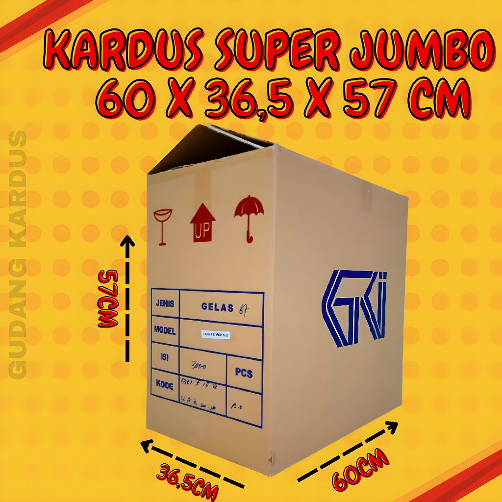 Jual Kardus Packaging Bekas Dus 1 ply Jumbo Pindahan Ukuran 60x36,5x57 ...