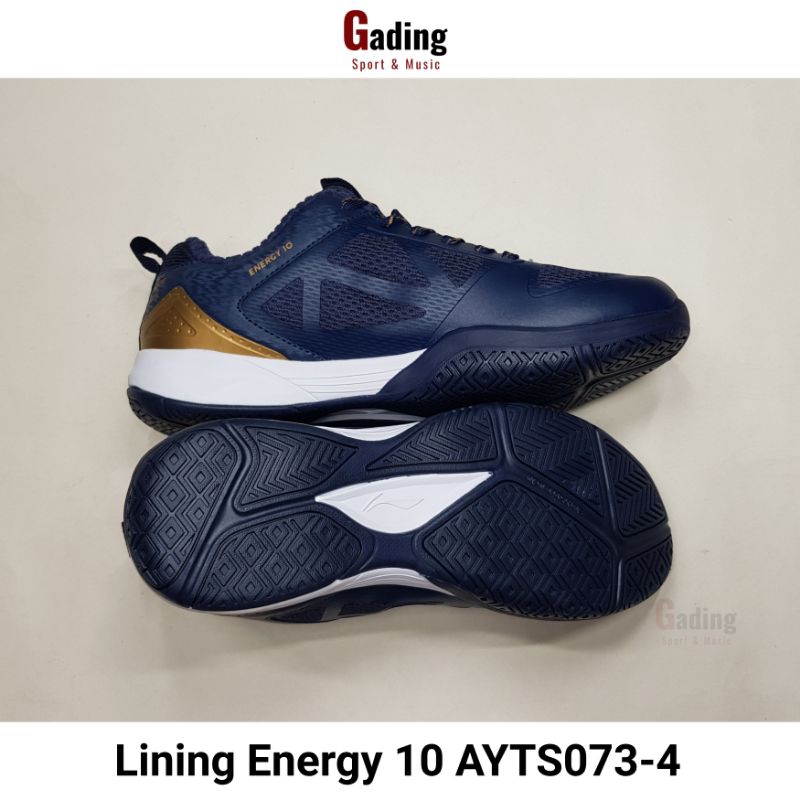 Jual Sepatu Olahraga Badminton Lining Energy 10 AYTS073-4 Navy Gold ...